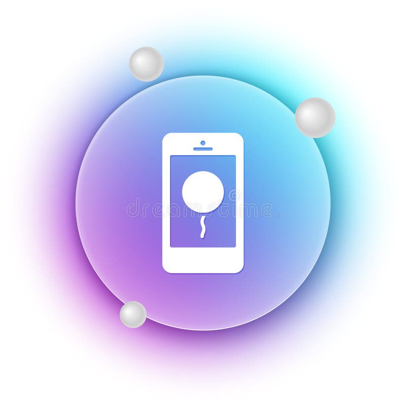 White Mobile Phone with Birthday Message Icon Isolated on White ...