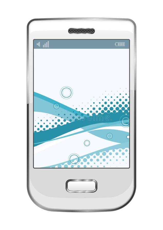 White mobile phone stock vector. Illustration of internet - 36406913
