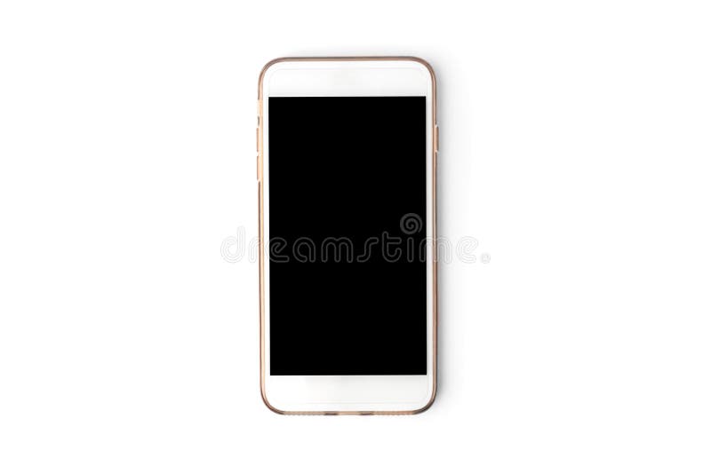 White Mobile Phone Isolated on White. Stock Photo - Image of cellular ...