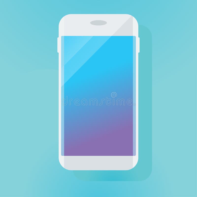 White mobile phone stock vector. Illustration of display - 116309790