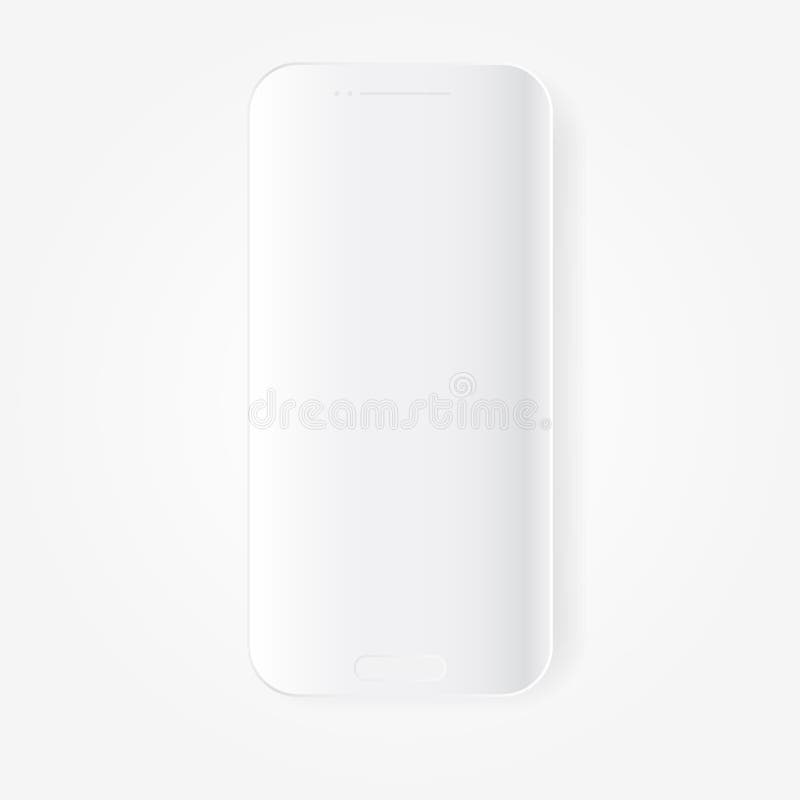 White mobile phone. vector stock vector. Illustration of background ...