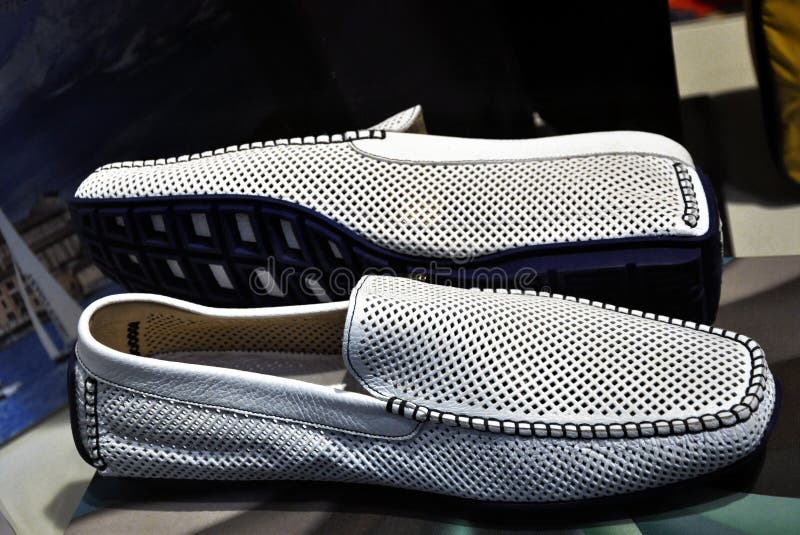 White moccasin stock image. Image of shoes, modern, isolated - 6555435