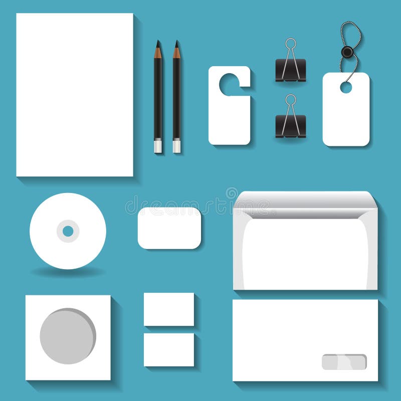 White Mock Ups for Business for Your Design Project Stock Vector ...