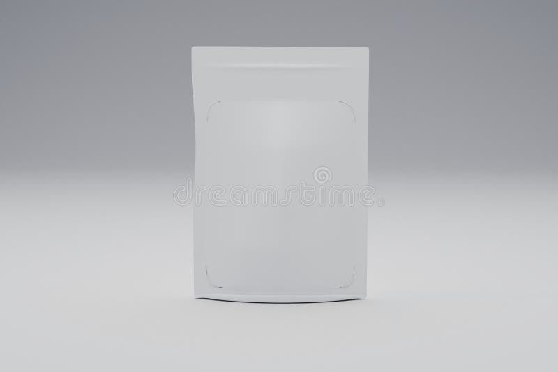 White Mockup Bag of Supplements Stock Illustration - Illustration of ...