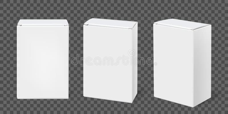 White Mockup Boxes Set stock vector. Illustration of front - 256128236