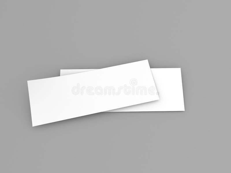 White Mockup Empty Advertising Flyer on Gray Background. Stock ...