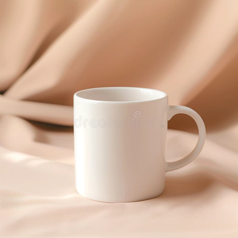 White mockup Mug stock illustration. Illustration of closeup - 318802340