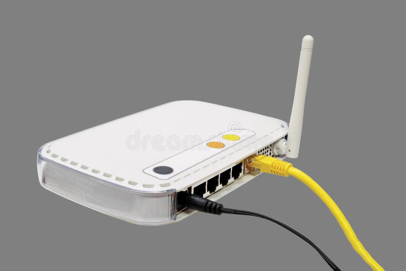White modem. stock photo. Image of integrated, plug, broadband - 18905502