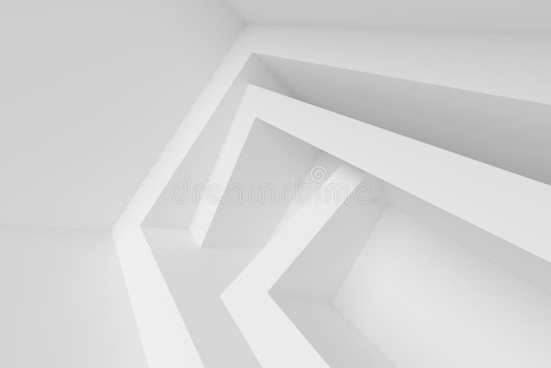 White Modern Architecture Background. Abstract Building Blocks Stock ...