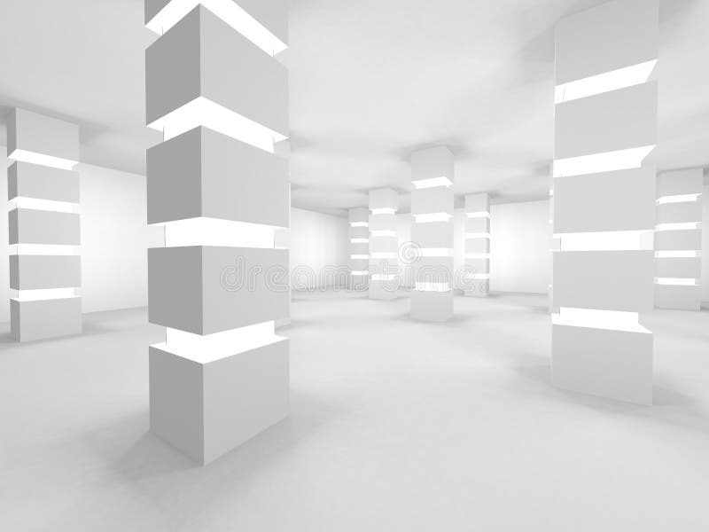 White Modern Background. Abstract Building Concept Stock Illustration ...