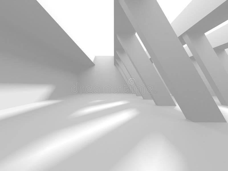 White Modern Background. Abstract Building Concept Stock Illustration ...