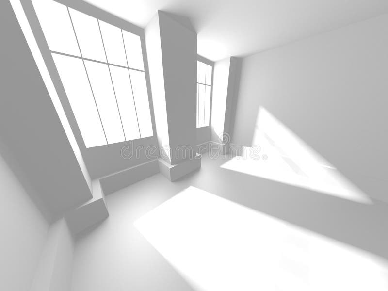 White Modern Background. Abstract Room Concept Stock Illustration ...