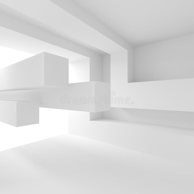 White Modern Background. 3d Rendering Stock Illustration - Illustration ...