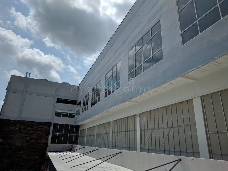 White Modern Building and Day Sky Background Stock Photo - Image of ...