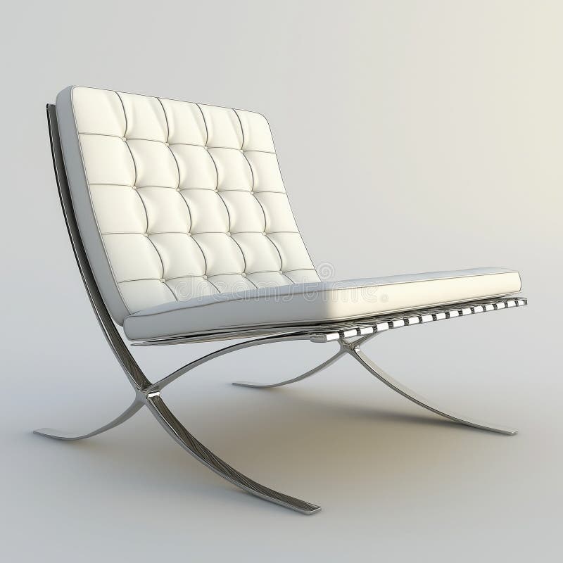 White Modern Chair Isolated Stock Illustration - Illustration of ...