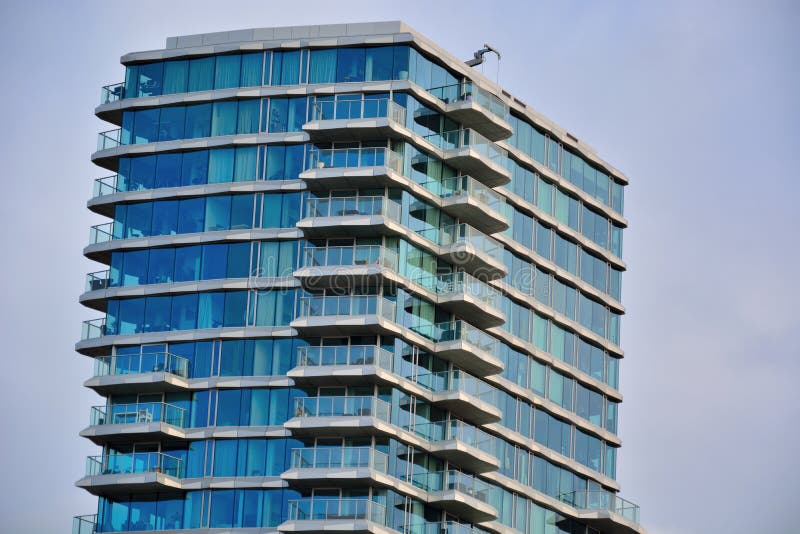 White Modern Commercial Building, with Many Stories Stock Photo - Image ...