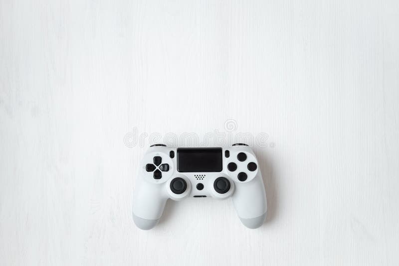 White Modern Gamepad on Background Stock Image - Image of console ...