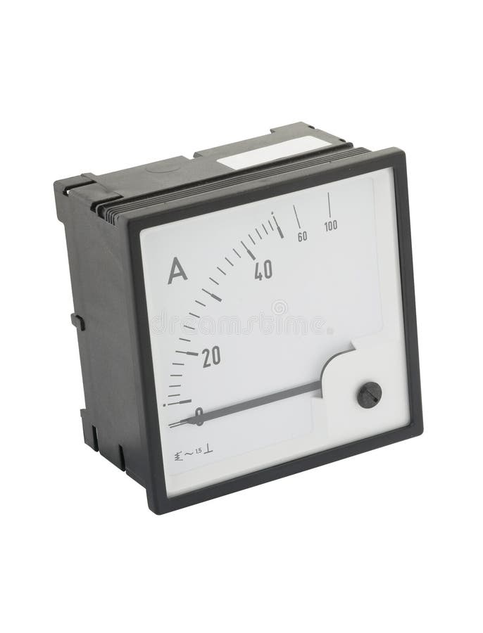 The White Modern Industrial Ammeter Stock Image - Image of ampermeter ...