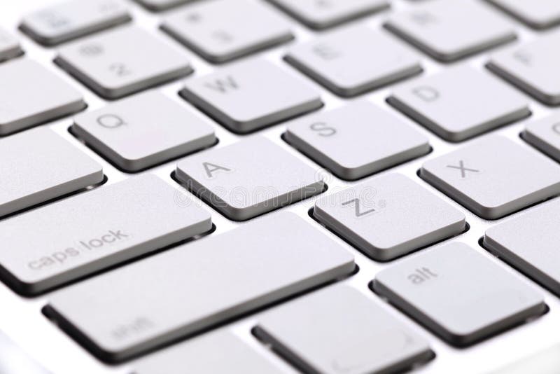 White Modern Keyboard Close-up of Buttons Stock Image - Image of ...