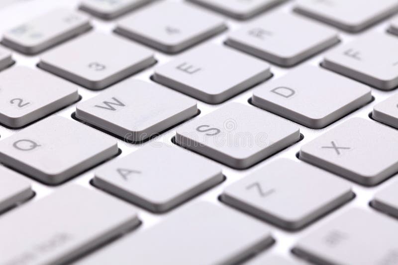 White Modern Keyboard Close-up of Buttons Stock Photo - Image of ...