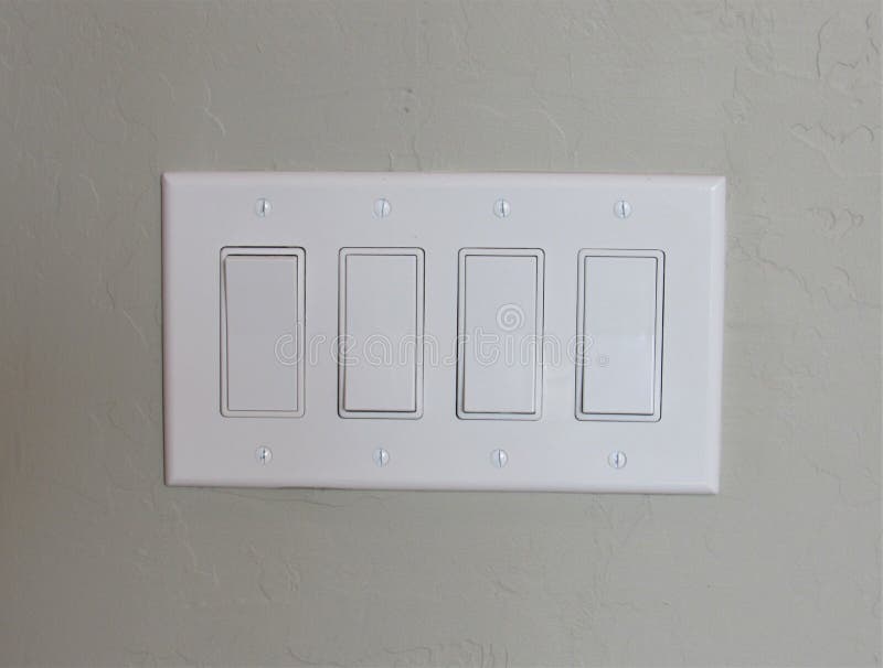 Modern Light Switches on a Wall Stock Photo - Image of outlet, paint ...