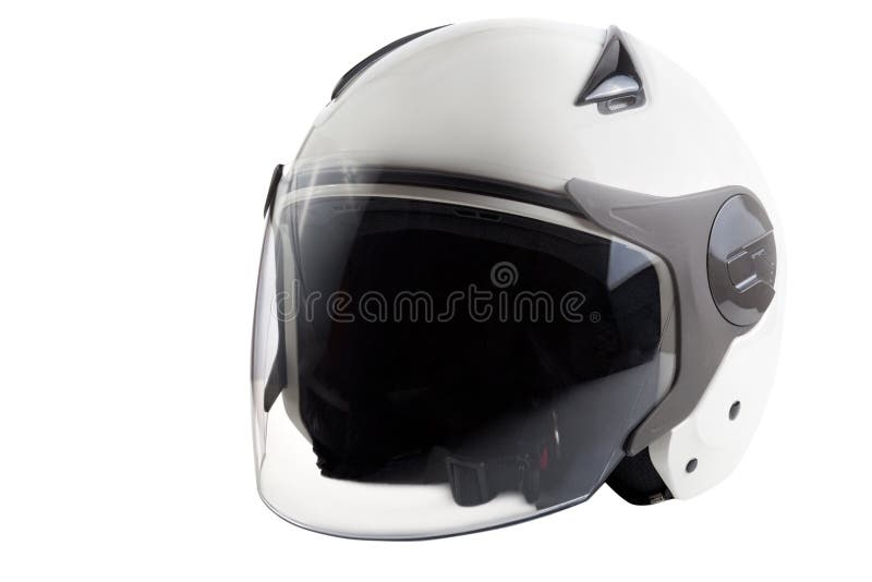 White motorcycle helmet stock photo. Image of motorized - 24049764