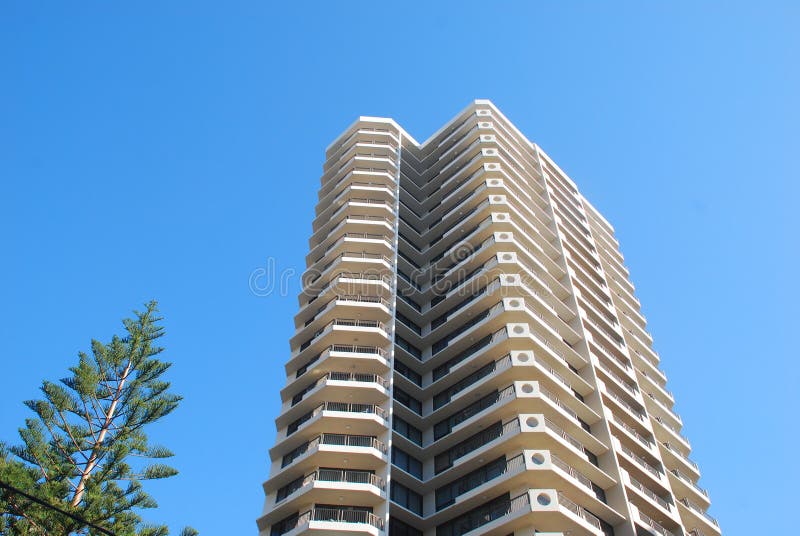 White Modern Skyscraper on Sky Stock Image - Image of cities, high ...