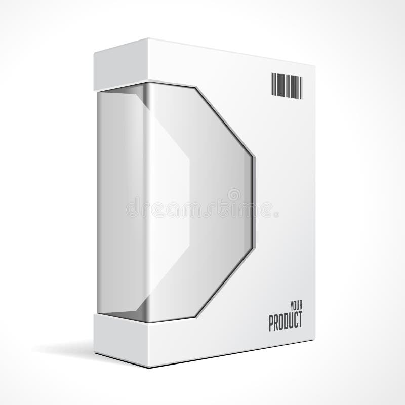 White Modern Software Package Box for DVD, CD Disk or Other Stock ...