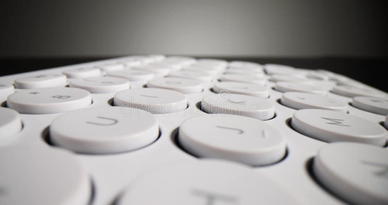 White Modern Stylish Computer Keyboard on Black Background Stock ...