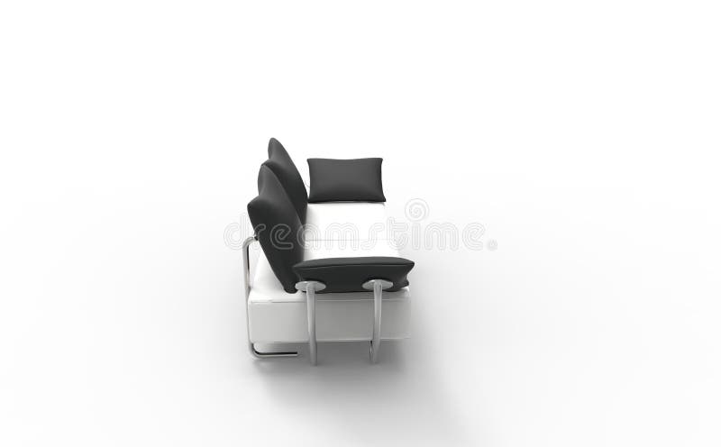 White Modern Two Seat Sofa stock illustration. Illustration of ...