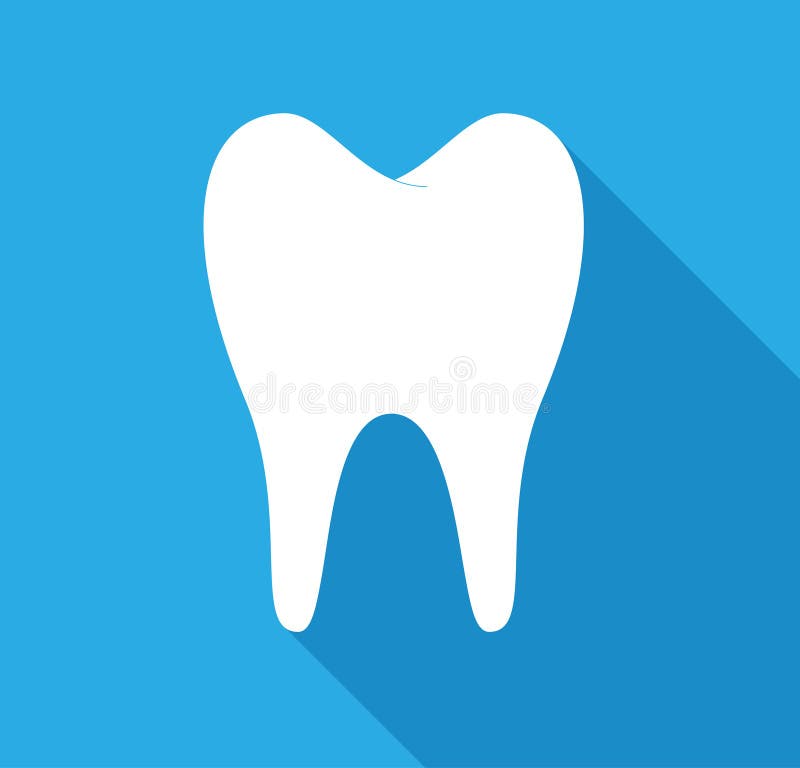 White Molar Tooth in Flat Style. Element for Design Stock Vector ...