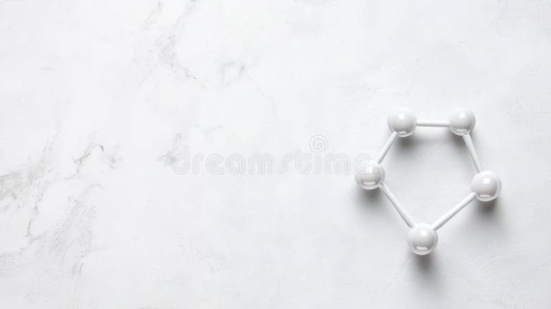 A White Molecular Model of a Molecule. Stock Photo - Image of stark ...