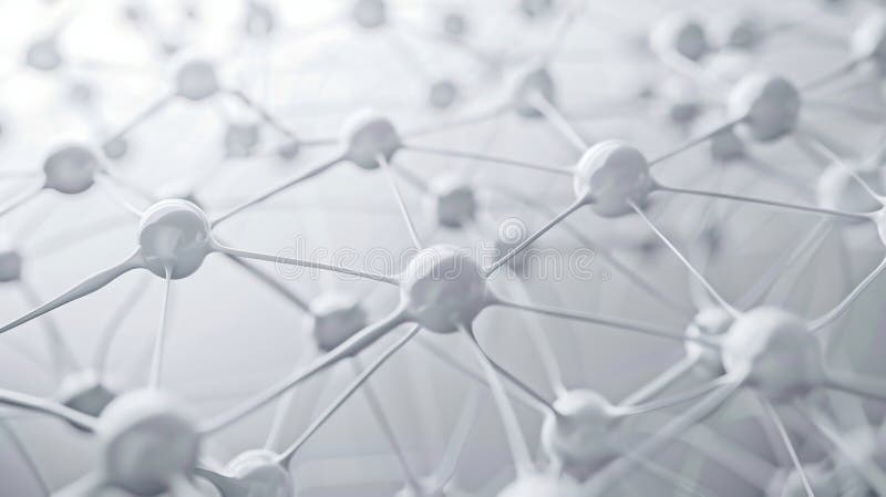 White Molecular Structure Grid Network: Detailed 3D Scientific Diagram ...