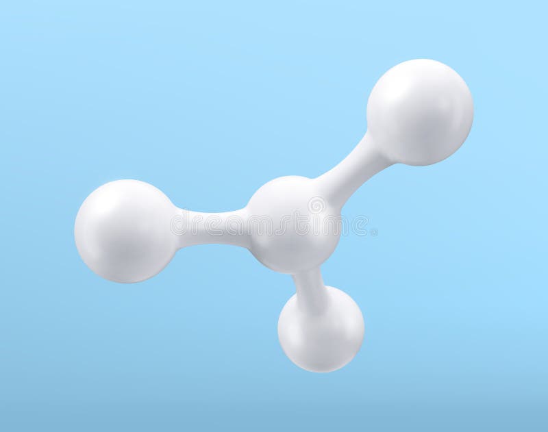 White Molecule or Atom, Abstract Clean Structure. Vector Illustration ...