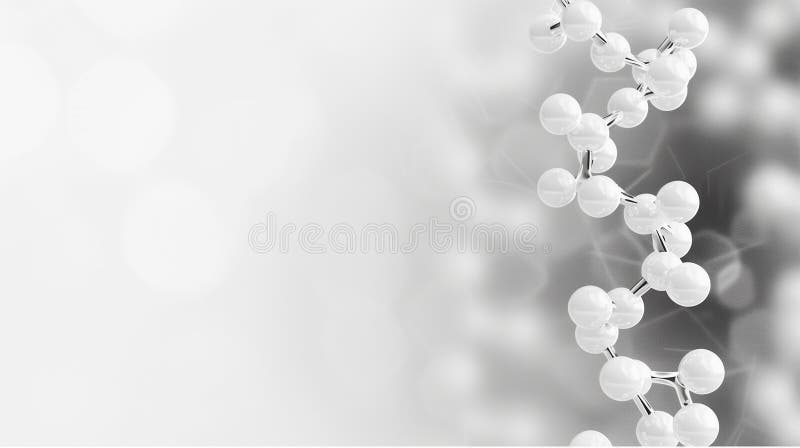 White Molecule or Atom, Abstract Clean Structure. Stock Photo - Image ...