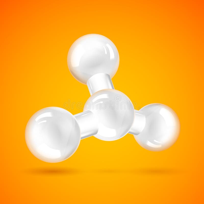 White molecule icon. stock vector. Illustration of energy - 37798867