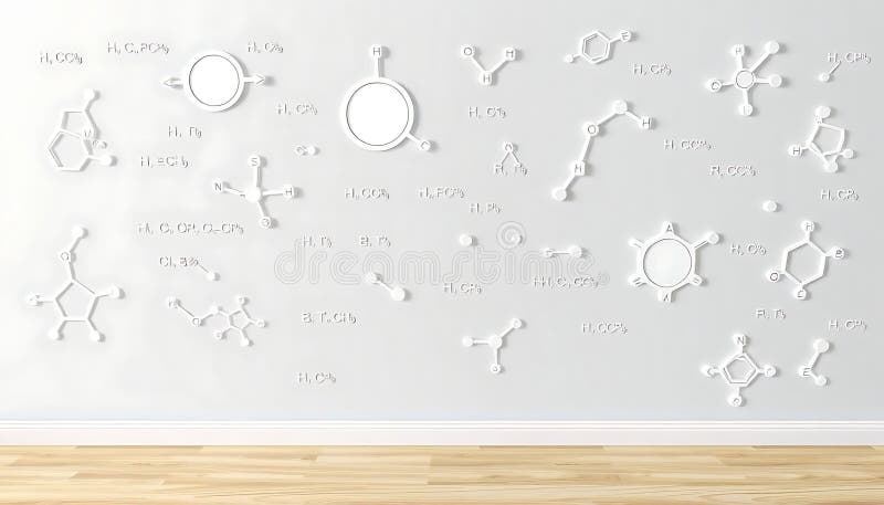 White Molecule Pattern Texture, Showcasing Science Design, Abstract ...