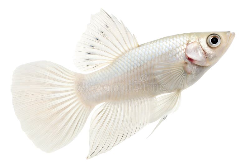 White Molly Fish Isolated on White Background Stock Photo - Image of ...