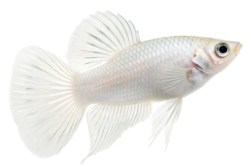 White Molly Fish Isolated on White Background Stock Photo - Image of ...