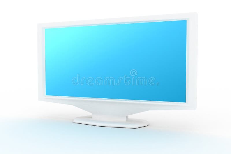 White Monitor With Blue Shade Picture. Image: 4878843