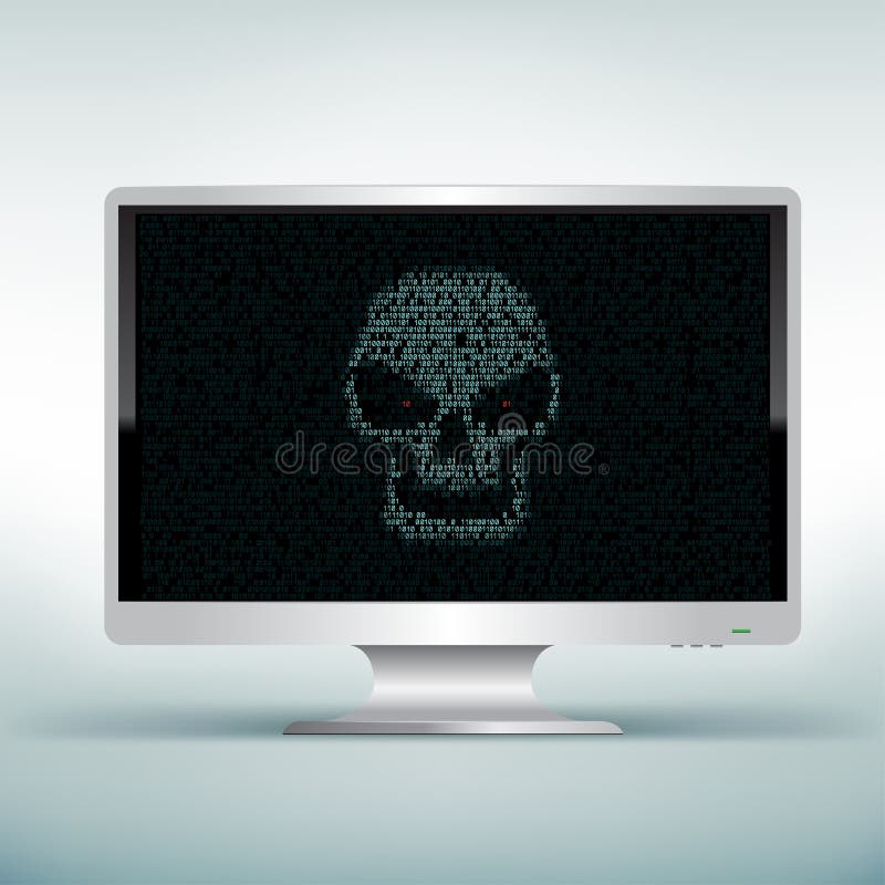 Skull Code Stock Illustration Illustration Of Data Bones 6748171