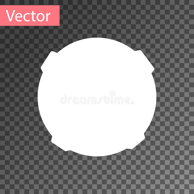 White Moon Icon Isolated on Transparent Background. Vector Illustration ...