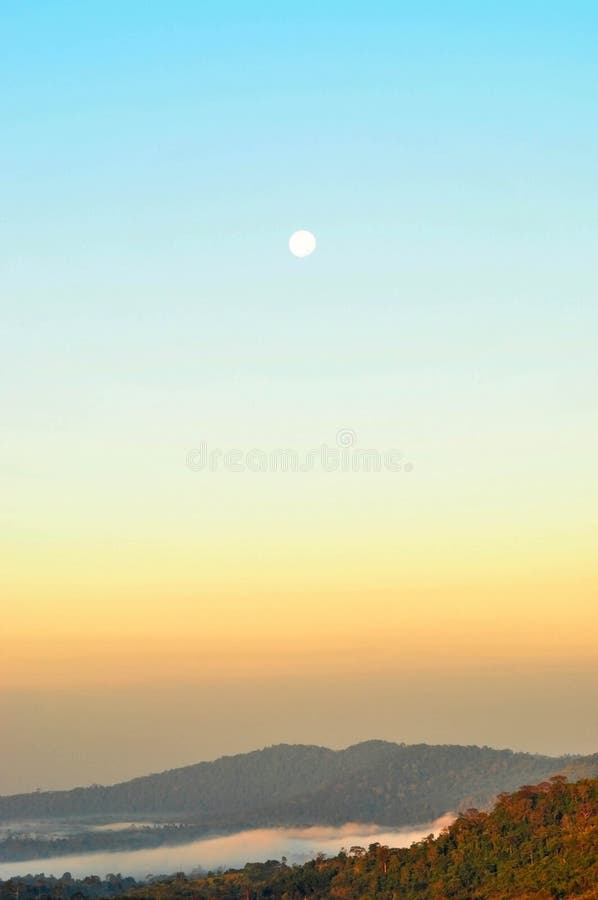 Moon in the morning stock photo. Image of asia, plant - 29757348