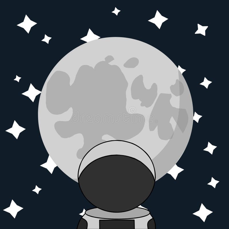 White Moon Vector Illustration Image Stock Illustration - Illustration ...