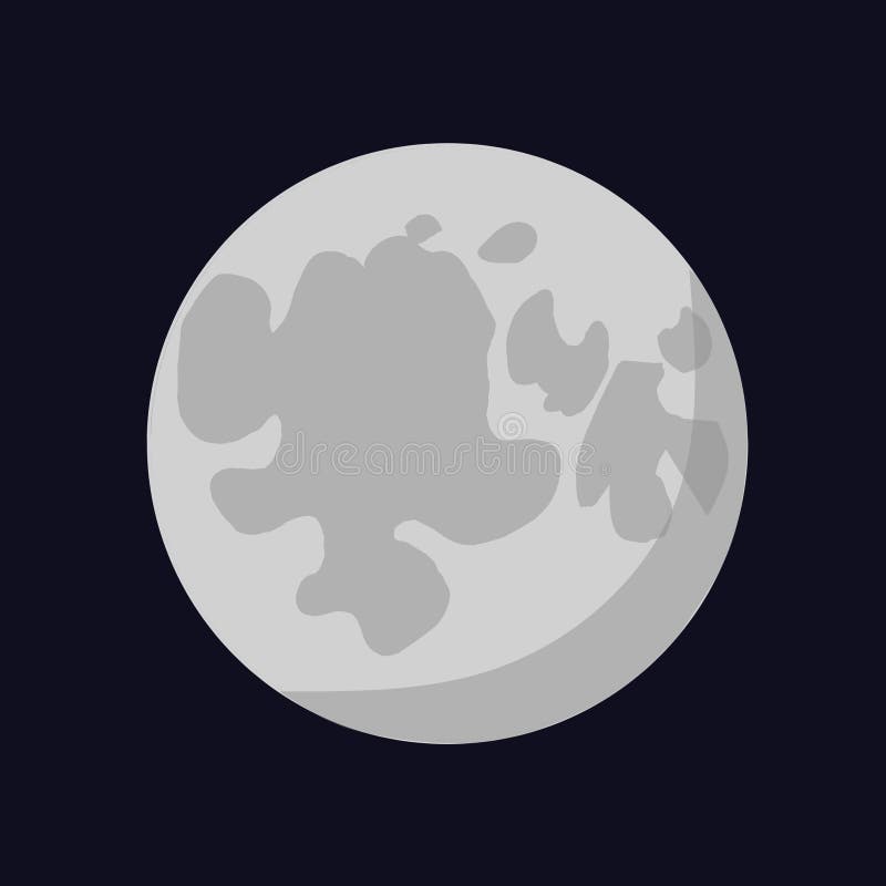 White Moon Vector Illustration Image Stock Illustration - Illustration ...