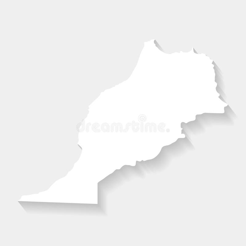 Gray map of Morocco stock vector. Illustration of kingdom - 216189058