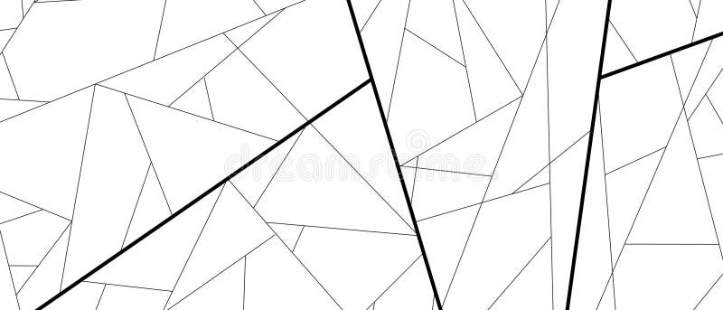 White Mosaic Background. Abstract Black Lines Create a Pattern of ...