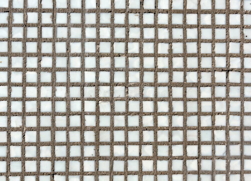 White Mosaic Brick Wall Texture Stock Photo - Image of close, covering ...