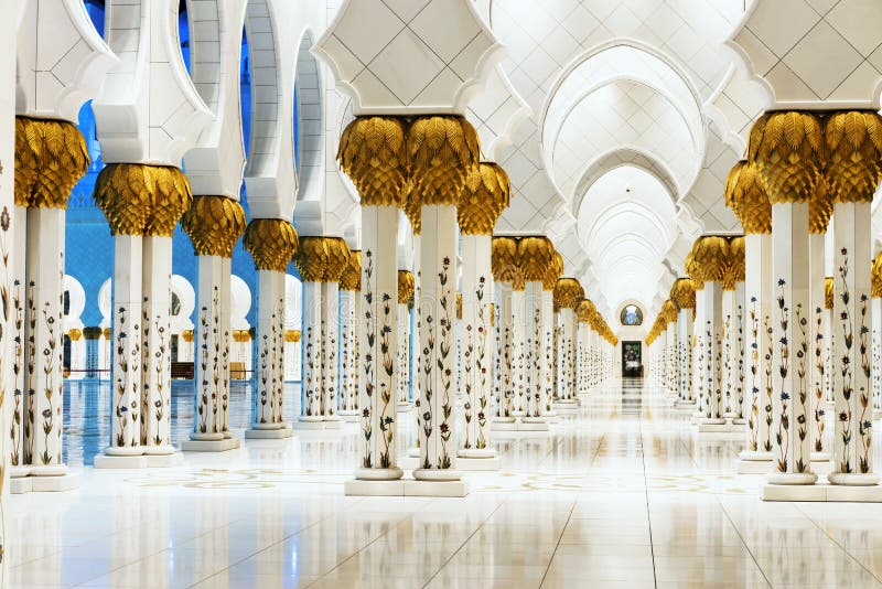 White Mosque stock photo. Image of green, arabian, design - 47634422