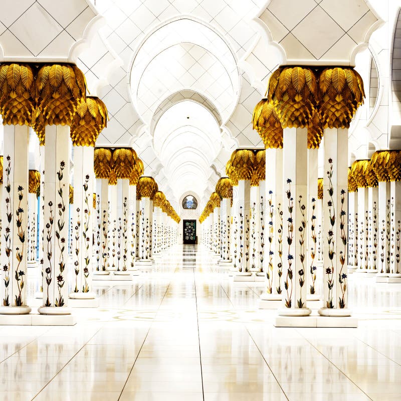 White Mosque stock image. Image of mosque, landmark, green - 52252559